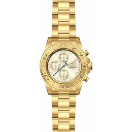 Invicta OCEAN VOYAGE 47654 Herrenuhr - Quarzwerk - Edelstahl mit goldenem Zifferblatt - 43 mm