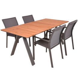 Garden Pleasure Gartenm&ouml;belset 'Davina' f&uuml;r 4 Personen Aluminium