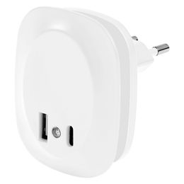 LEDVANCE LED-Nachtlicht 'Lunetta Edge' wei&szlig; USB A/C 58 x 60 x 70 mm