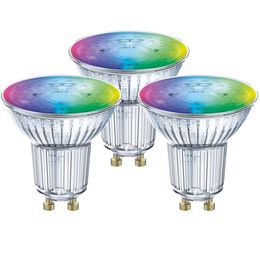 LEDVANCE LED-RGB-Reflektorlampe 'Smart+' 5,5 cm 350 lm 5 W GU10 wei&szlig; WLAN Tunable White 3 Stk.