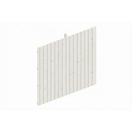 Skan Holz Carport-R&uuml;ckwand Deckelschalung wei&szlig; 362 x 330 cm