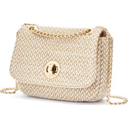 Vivance Damen Umh&auml;ngetasche beige/wei&szlig; Gr&ouml;&szlig;e 0