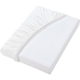 w&auml;schepur unisex Betttuch wei&szlig;, Gr&ouml;&szlig;e 1 St. 140x200 - 160x200 cm