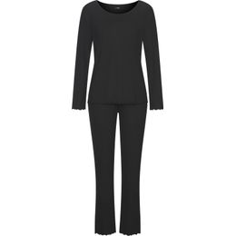 Damen Pyjama schwarz Gr&ouml;&szlig;e 32/34