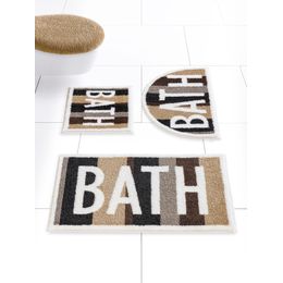 Badematte Grund Gr. 1, grau, taupe, rechteckig (45cm x 50cm ), 1 Stk., Badematten, Badematte