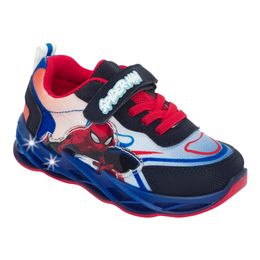 Sneaker Disney "SPIDERMAN", M&auml;dchen, Gr. 26, blau, Textil, Schuhe Sneaker, mit cooler Blinkfunktion