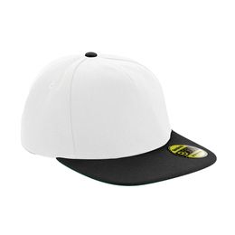 Beechfield - "Original" Snapback M&uuml;tze Flacher Schirm f&uuml;r Herren/Damen Unisex (Wei&szlig;/Schwarz)