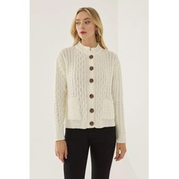 Strukturierter Strickjacke mit Kn&ouml;pfen