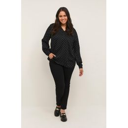 Kaffe Langarm-Bluse Regular fit Black/White Dot black white