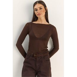 Baumwollene transparente Bluse
