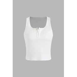 Basic-Button-Detailiert Cropped Top