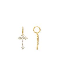 Luxenter Brillant Zirkonia Ohrringe aus 18k Gelbgold - Lysay