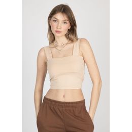 Quadratisches Hals Basic Cropped Top