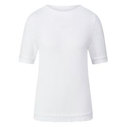 Peter Hahn - Rundhals-Pullover, weiss, Gr. 38 / S - Baumwolle