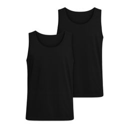 Tanktop Urban Classics "Urban Classics Jersey Loose Tank 2-Pack", Herren, Gr. 3XL, schwarz (schwarz, schwarz), 100% Baumwolle, unifarben, normal, Tops Tanktop
