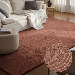 Wollteppich Hanse Home "Calmio, auch als L&auml;ufer und in rund", vintage rosa, B:160cm H:18mm L:230cm, Wolle, Teppiche, Handgetuftet, Wolle, Natur, Wohnzimmer, Schlafzimmer, Skandi, Hygge