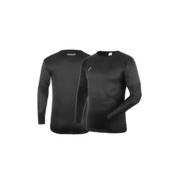Fu&szlig;balltrikot Reusch "Goalkeeping Jersey Padded Junior", Jungen, Gr. M, silber (schwarz, silberfarben), 100% Polyester, mehrfarbig, lang, Rundhals, Trikots Fu&szlig;balltrikot, mit integrierten Polstern