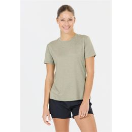 Funktionsshirt Endurance "Alvaly", Herren, Gr. 46, gr&uuml;n, meliert, 95% Polyester, 5% Elasthan, unifarben, kurz, Rundhals, Shirts Funktionsshirt, im simplen Design mit Quick Dry-Technologie