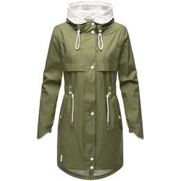 Kurzmantel Navahoo "Xankaa", Damen, Gr. XXL (44), gr&uuml;n, Obermaterial: 100% Polyester. Futter: 100% Polyester, figurumspielend ca. Mitte Oberschenkel, hoch geschlossener Ausschnitt, verstellbar normaler Saum mit Windstopper, M&auml;ntel Kurzmantel, Modischer Damen &Uuml;bergangsparka