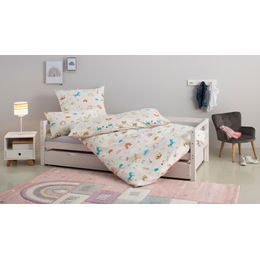 Kinderbettw&auml;sche OTTO HOME "CUDDLEE", blau (einhorn), B/L: 135cm x 200cm, 1 Stk., 1 Stk., Renforc&eacute;, B/L: 80cm x 80cm, 2 Stk., Renforc&eacute;, Obermaterial: 100% Baumwolle, Bettw&auml;sche, in vielen Designs: Dino,Einhorn,Weltraum,Baustelle,Herz,Trecker,Safari