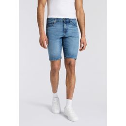 Jeansshorts BOSS Orange, Herren, Gr. 34, N-Gr, medium blau426, Denim/Jeans, Obermaterial: 99% Baumwolle, 1% Elasthan, unifarben, regular fit kniefrei, Jeans Jeansshorts, Regular Fit, Stretch-Denim, used washed