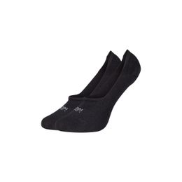 JOOP! F&uuml;&szlig;linge JOOP "2er Pack", Damen, Gr. 39-42, schwarz, 40% Polyamid, 28% Baumwolle, 28% Modal, 4% Elasthan, uni, Socken, 2er Pack Weiche Baumwolle und Logo mit funkelnden Kristallsteinen