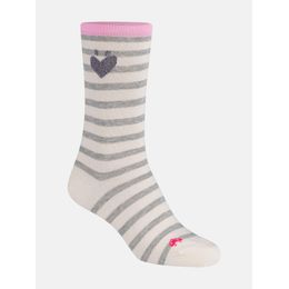 LIEBLINGSST&Uuml;CK Langsocken LIEBLINGSST&Uuml;CK "Lovely Socks "GraceEP" aus Baumwollmix", Damen, Gr. 35-38, 910, stone, Baumwolle, Elasthan, Polyamid, metallisierte Fasern, normal, Socken, mit Baumwoll-Anteil