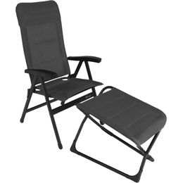 Berger Genova 3D Mesh Klappstuhl-Set mit Beinauflage Anthrazit - Klappst&uuml;hle