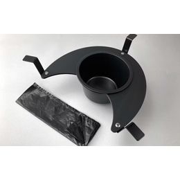 Flexaport Trenntoiletten-Einsatz Set passend f&uuml;r Tecma Silence Plus 2G schwarz/matt Acryl mit 50 T&uuml;ten geruchsdicht inkl. Folienschwei&szlig;ger&auml;t 15 cm - 