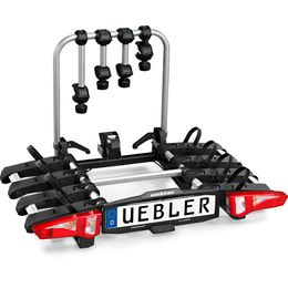 Uebler i41 S Kupplungstr&auml;ger f&uuml;r 4 Fahrr&auml;der 90&deg; abklappbar und faltbar - Fahrradtr&auml;ger f&uuml;r Anh&auml;ngerkupplungen