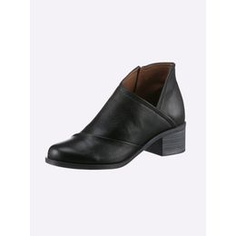 Stiefelette Heine, Damen, Gr. 39, schwarz, Glattleder, Leder, Rindsleder, Schuhe Stiefelette