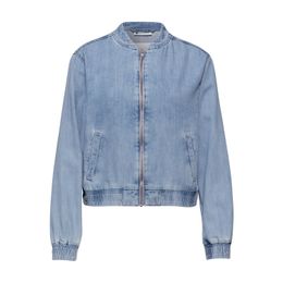 Blouson Street One, Damen, Gr. 42, blau (ultra bleach random washed), Denim/Jeans, Obermaterial: 100% Baumwolle, unifarben, l&auml;ssig geschnitten h&uuml;ftbedeckend, Rundhals, elastischer Bund, Jacken Blouson, im Denim-Look mit Taschen