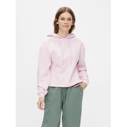 Hoodie Pieces "PCCHILLI LS HOODIE NOOS BC", Damen, Gr. L, winsome orchid, Sweatware, Obermaterial: 50% Baumwolle, 50% Polyester, unifarben, regular fit taillenbedeckt, Rundhals, Sweatshirts Hoodie