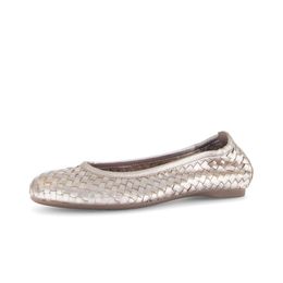 Ballerina Gabor "Eleganter Ballerina", Damen, Gr. 40,5, gold, Schuhe Ballerina