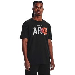 Under Armour - T-Shirt f&uuml;r Herren, Rundhalsausschnitt, leger, kurz&auml;rmlig (Schwarz/Wei&szlig;)