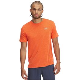 Under Armour - "Launch" T-Shirt f&uuml;r Herren, Tarnmuster, Laufen, Regul&auml;r (Orange)
