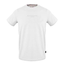Aquascutum - T-Shirt f&uuml;r Herren, Rundhalsausschnitt, Regul&auml;r (Wei&szlig;)