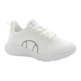 Ellesse - "Como" Logo Sneaker f&uuml;r Damen, Niedrig geschnitten (Wei&szlig;/Silber)
