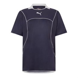 Puma - Rugby-Shirt f&uuml;r Herren, Kontrastpaspel, Athletisch (Dunkles Marineblau)