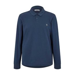 Original Penguin - Poloshirt f&uuml;r Herren, Baumwolle, Lang&auml;rmlig (warmes Blau)