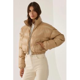Kunstleder Puffjacke