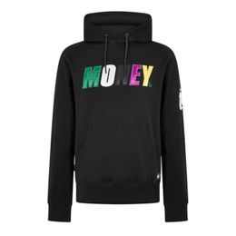 Money - Kapuzenpullover f&uuml;r Herren, Satin, Lang&auml;rmlig (Schwarz)