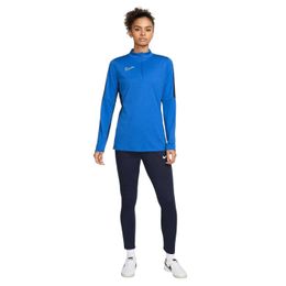 Nike - Sweatshirt f&uuml;r Damen, Rei&szlig;verschluss, Hochleistungsmaterial, Training (Blau/Wei&szlig;)