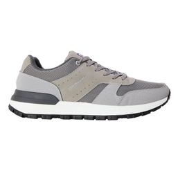 Lambretta - "Echo 2" Matrose Sneaker f&uuml;r Herren, Netzmaterial, Niedrig geschnitten, Flach (Hellgrau)