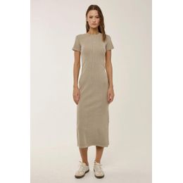 Kurz&auml;rmliges Kleid mit Rundhalsausschnitt in Midi-L&auml;nge