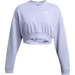 Under Armour - "Rival" Kurzes Sweatshirt f&uuml;r Damen, Rundhalsausschnitt, Frottee (Violett)