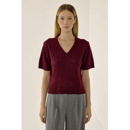 V-Ausschnitt Kurzarmpullover