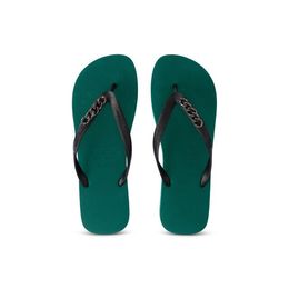 Uzurii Silberne kleine Flip-Flops, Waldgr&uuml;n