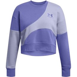 Under Armour - Kurzes Sweatshirt f&uuml;r Damen, Rundhalsausschnitt (Violett)
