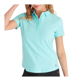 Calvin Klein - Poloshirt f&uuml;r Damen, Emblem (Aquablau)